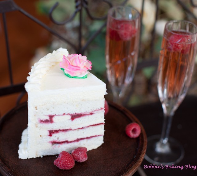DF’s Wedding Ring, Silky White Cake with Raspberry Filling and White ...