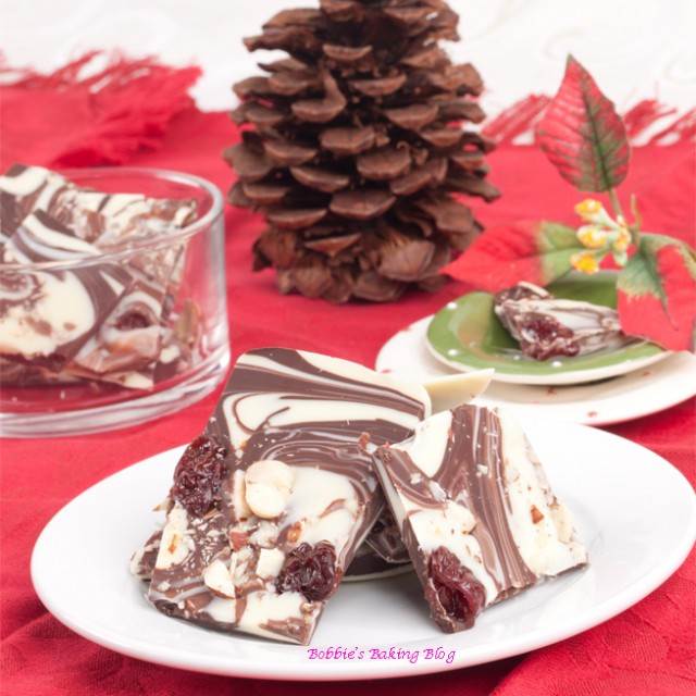 Happy Chanukah Marble Bark | Bobbies Baking Blog