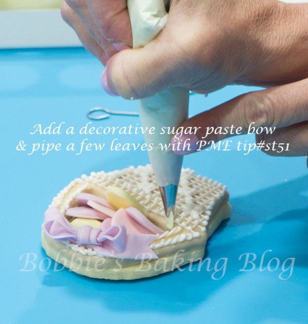 Easter Basket with Royal Icing Needle Point | Bobbies Baking Blog