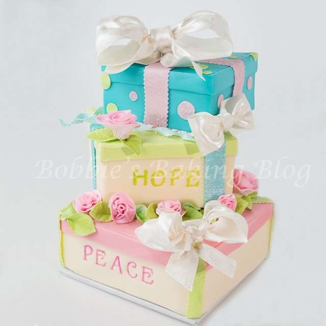 Whimsical New Year 2014 Gift Box Cake | Bobbies Baking Blog